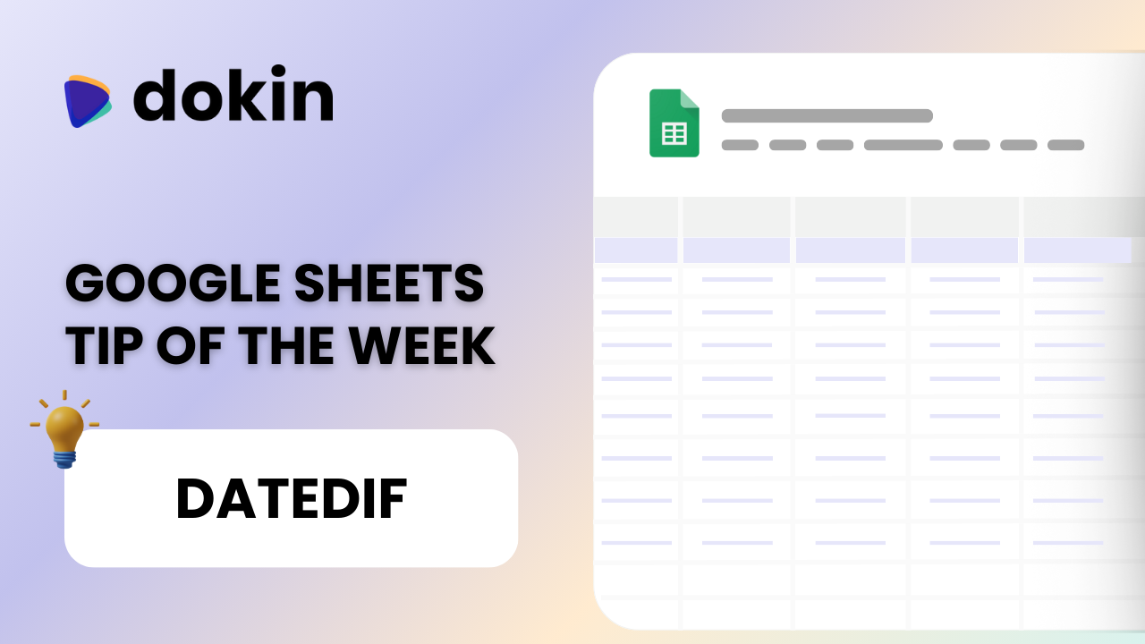 DATEDIF in Google Sheets